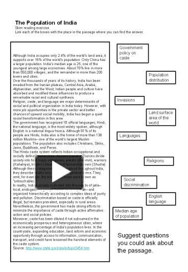 PPT – The Population of India PowerPoint presentation | free to ...