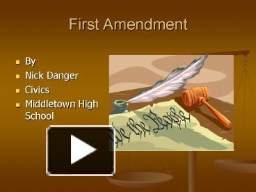 First Amendment presentation | free to view