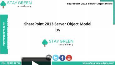 SharePoint 2013 Developer Training presentation | free to view