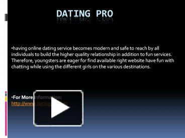 PPT – Dating Pro PowerPoint presentation | free to download - id ...