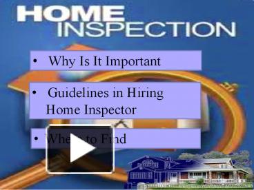 Utah Real Estate Home Inspection presentation | free to download