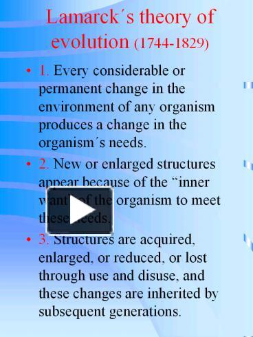 Lamarck presentation | free to download