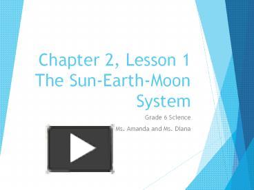 PPT – Chapter 2, Lesson 1 The Sun-Earth-Moon System PowerPoint ...