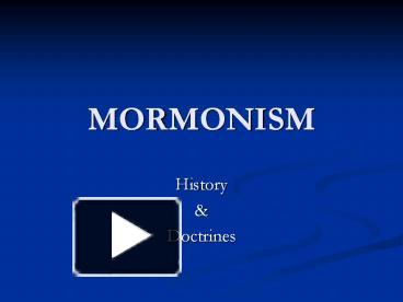 MORMONISM presentation | free to download