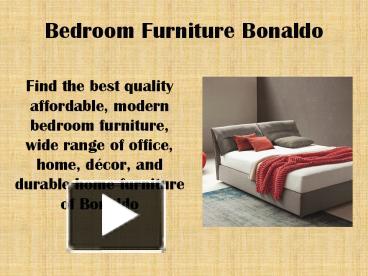 PPT – Bedroom Furniture Bonaldo PowerPoint presentation | free to ...