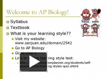PPT – Welcome to AP Biology! PowerPoint presentation | free to view ...