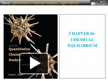 Quantitative Chemical Analysis 7e presentation | free to download