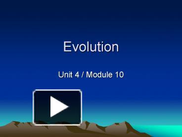 Evolution presentation | free to view