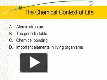 The Chemical Context of Life presentation | free to download