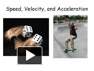 Speed, Velocity, and Acceleration presentation | free to download