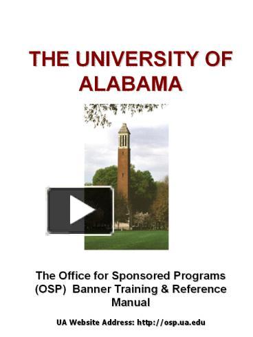 THE UNIVERSITY OF ALABAMA presentation | free to view