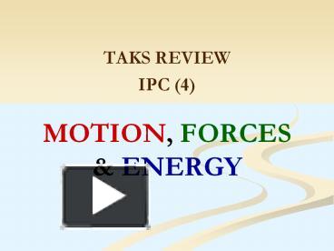 PPT – MOTION, FORCES PowerPoint presentation | free to view - id ...
