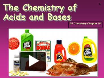 PPT – The Chemistry of Acids and Bases PowerPoint presentation | free ...