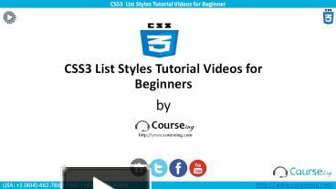 PPT – CSS3 List Styles tutorial for Beginners PowerPoint presentation | free to download - id ...