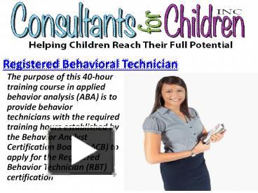 PPT – Registered Behavioral Technician PowerPoint presentation | free ...