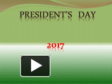 PPT – Presidents day 2017 PowerPoint presentation | free to download ...