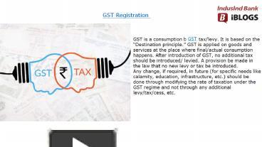 GST Registration presentation | free to download