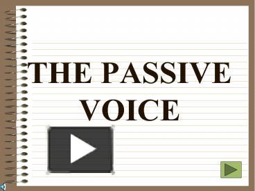 THE PASSIVE VOICE presentation | free to download