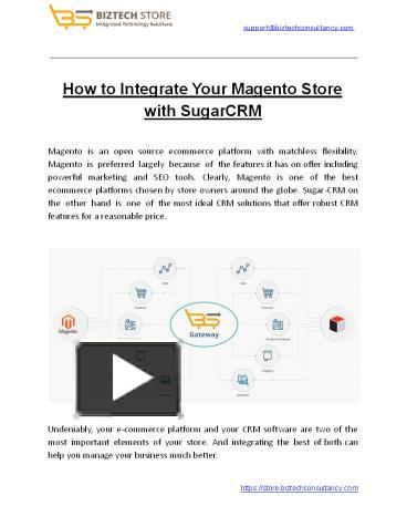 Integrating Magento Store with SugarCRM System presentation | free to download