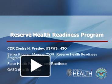 Reserve Health Readiness Program presentation | free to view