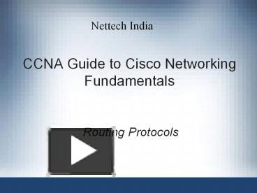 PPT – CCNA Course PowerPoint presentation | free to download - id: 858c35-YWExO