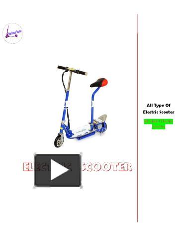 electric scooter presentation | free to download