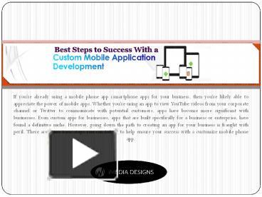 PPT – Best Steps to Success with a Custom Mobile App Development PowerPoint presentation | free ...