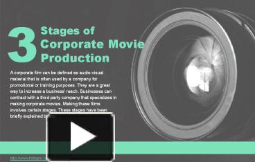 PPT – The three stages of corporate movie production PowerPoint ...