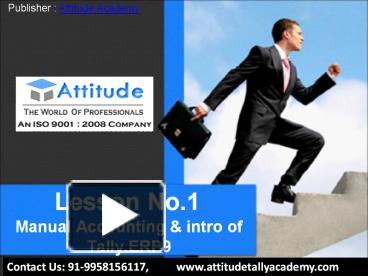 PPT – Manual Accounting & introduction of Tally.ERP9 - Lesson 1 PowerPoint presentation | free ...