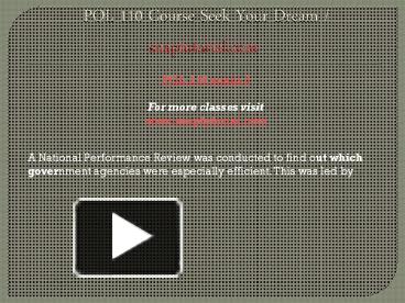 PPT – POL 110 help A Guide to career/Snaptutorial.com PowerPoint presentation | free to download ...