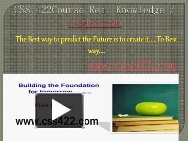 CSS 422Course Real Knowledge / css422.com presentation | free to download