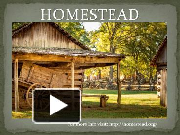 Homestead presentation | free to download