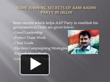 PPT – Speech of Arvind Kejriwal PowerPoint presentation | free to download - id: 86e92a-NWIwM