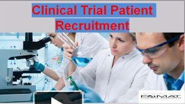 PPT – Clinical Trial Patient Recruitment PowerPoint presentation | free to download - id: 870dca ...