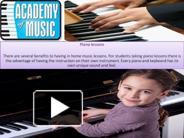 Piano lessons presentation | free to download