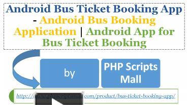 Android Bus Ticket Booking App - Android Bus Booking Application | Android App for Bus Ticket ...