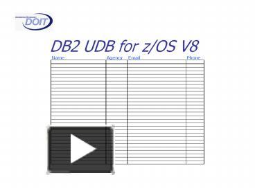 PPT – DB2 UDB for zOS V8 PowerPoint presentation | free to view - id: 87a1b-ZDc1Z