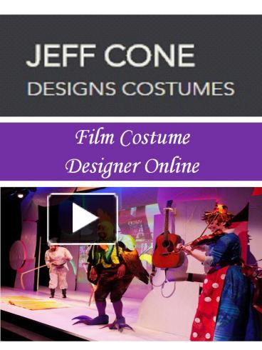 Freelance Theatre Costume Design presentation | free to download