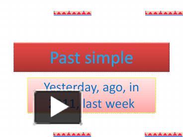 PPT – Past Simple PowerPoint presentation | free to download - id ...