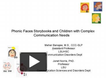 Phonic Faces Storybooks and Children with Complex Communication Needs ...