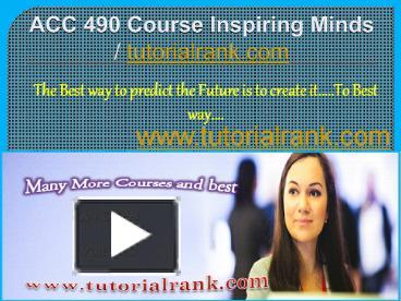 PPT – ACC 460 Course Inspiring Minds / tutorialrank.com PowerPoint presentation | free to ...