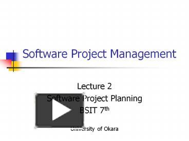 Step wise software project planning presentation | free to download