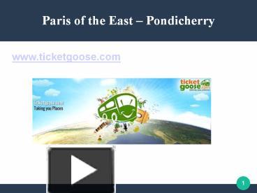 PPT – Paris of the East – Pondicherry PowerPoint presentation | free to ...