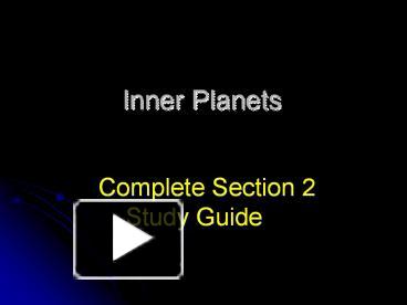 Inner planets presentation | free to download