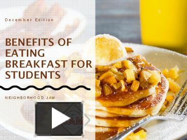 PPT – Benefits Of Eating Breakfast For Students PowerPoint presentation ...