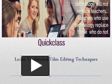 Learn Traditional Film Editing Techniques (2) presentation | free to ...
