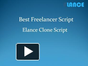 Elance Clone Script presentation | free to download