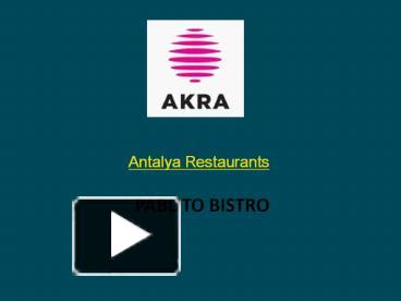 Restaurants in Antalya - Akra Restaurants presentation | free to download