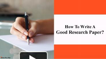PPT – Tips For Research Paper Writing Process PowerPoint presentation ...