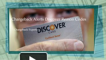 Chargeback Alerts Discover Reason Codes presentation | free to download